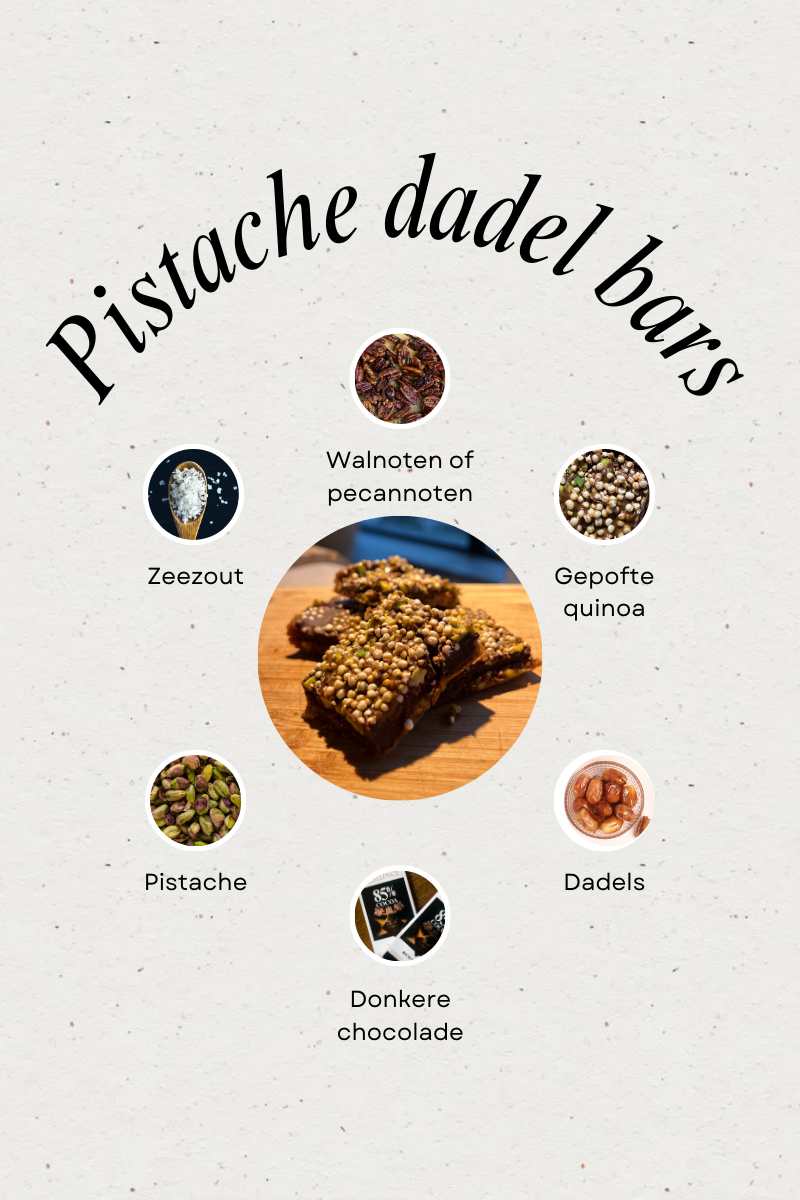Snelle Snacks Series #1: Vezelrijke Pistache dadel bars